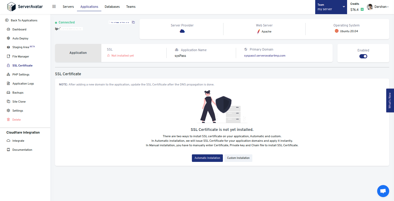 Install and Setup sysPass Password Manager on cloud using ServerAvatar