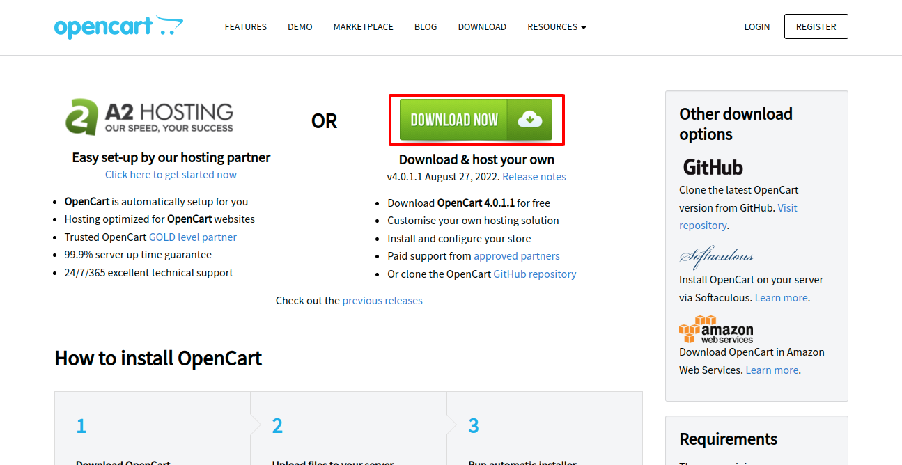 How to Install OpenCart on cloud without using the command line