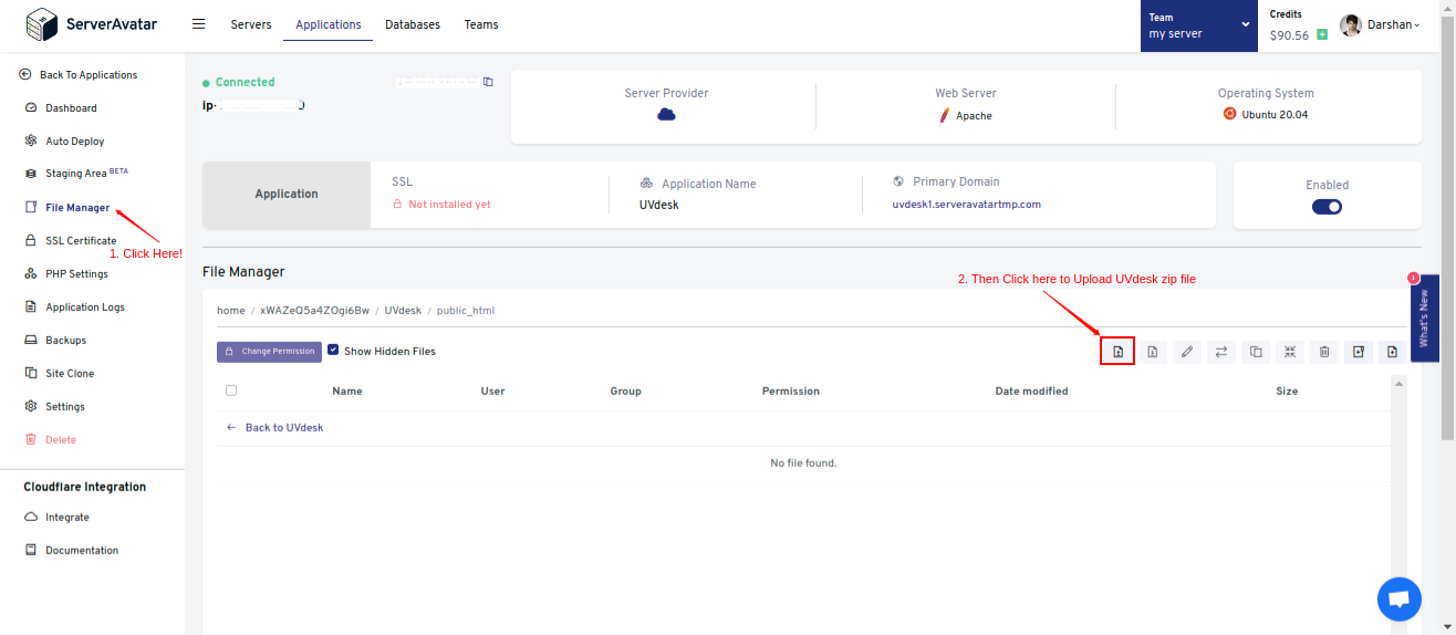 How to Install UVdesk Helpdesk system on cloud using ServerAvatar - ServerAvatar