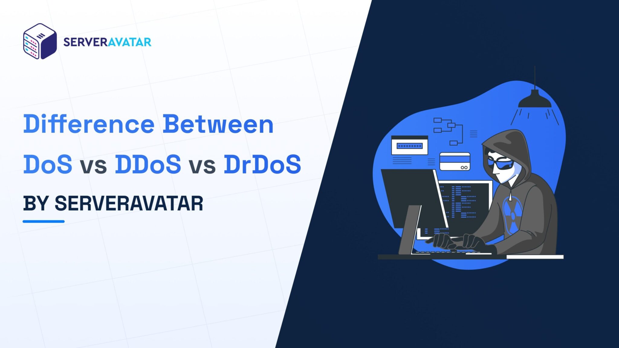Difference between DoS vs DDoS vs DrDoS | ServerAvatar