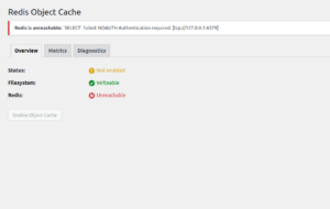 Install Redis Object Cache Plugin into WordPress