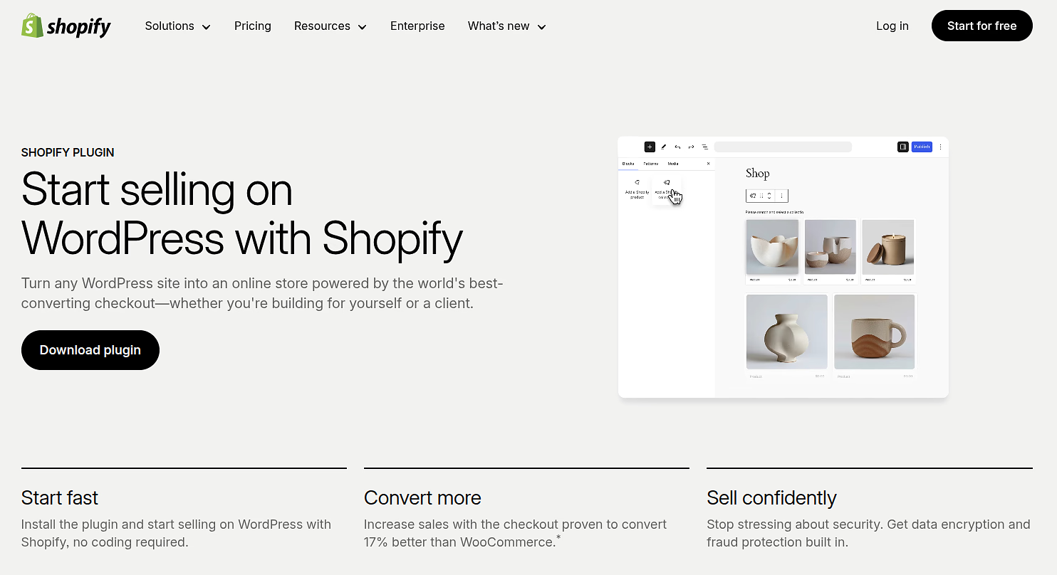 Introducing Official Shopify’s WordPress Plugin for E-commerce